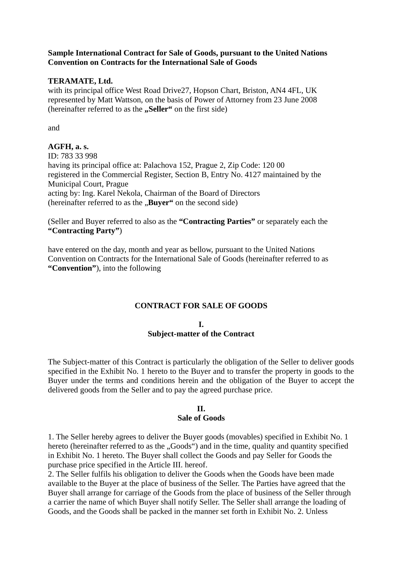 FREE 3 Sale Of Goods Agreement Contract Forms In PDF MS Word