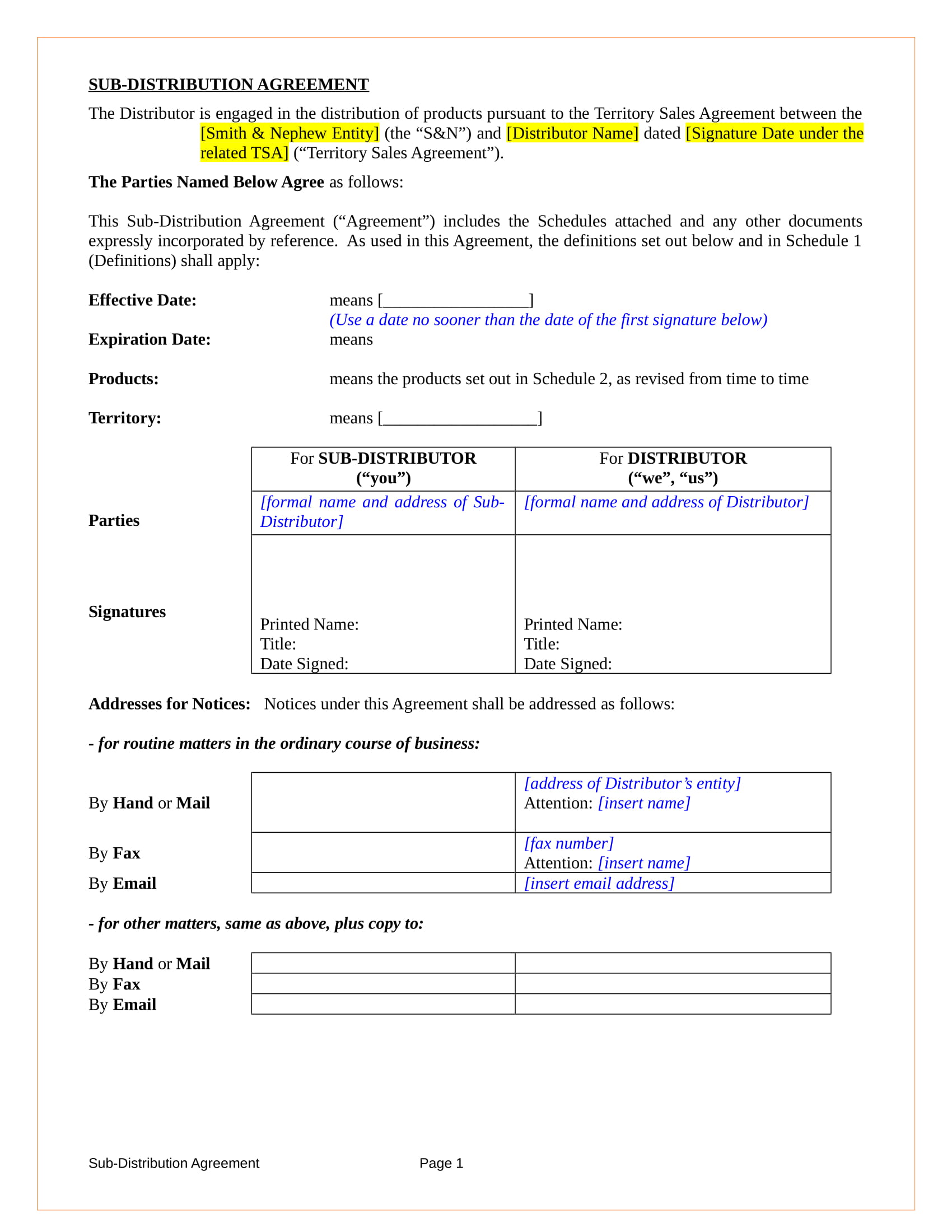 FREE 13+ Distributorship Agreement Contract Form Samples, PDF, MS Word ...