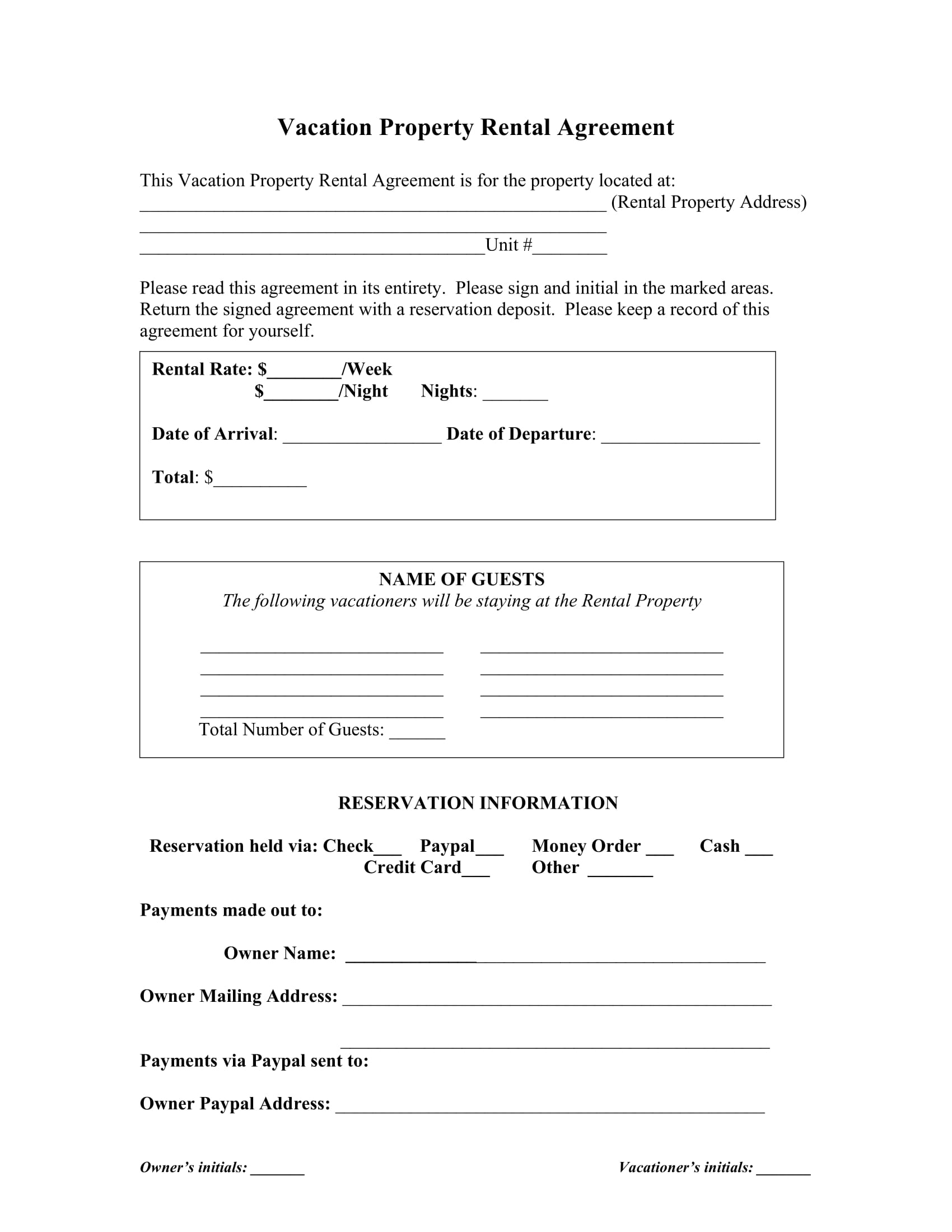 FREE 3+ Rental Property Agreement Contract Forms in PDF | MS Word
