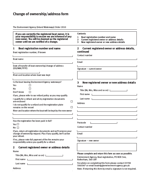 FREE 11+ Change of Address Forms in PDF | MS Word | Excel