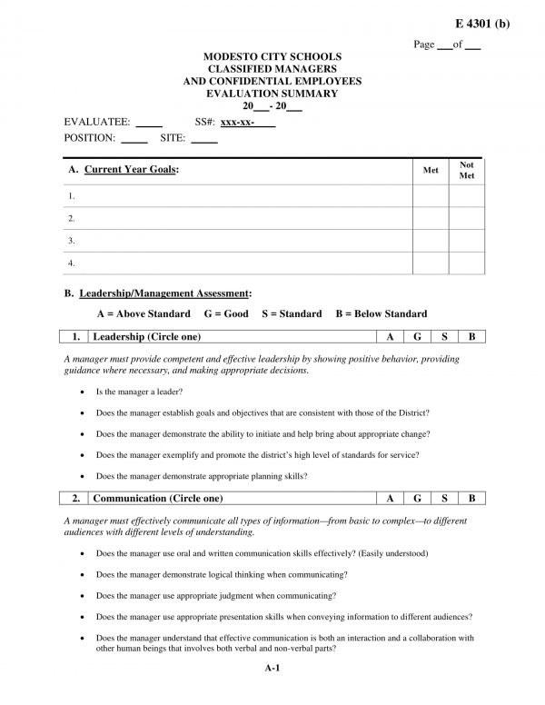 FREE 11+ Confidential Evaluation Forms in PDF | MS Word