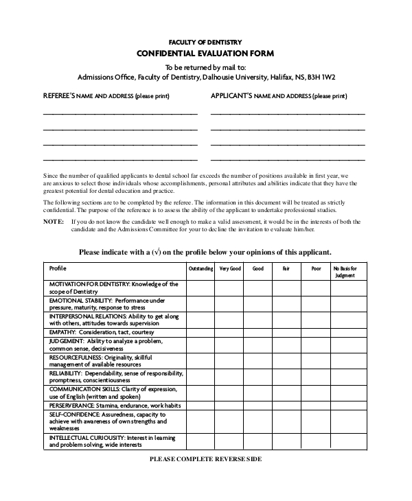 FREE 11+ Confidential Evaluation Forms in PDF | MS Word