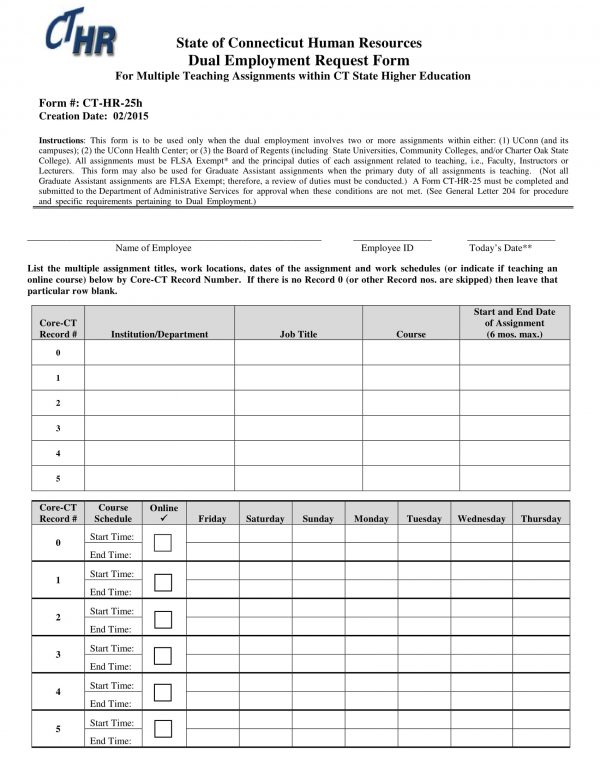 FREE 6+ Dual Employment Request Forms in PDF | MS Word | Excel