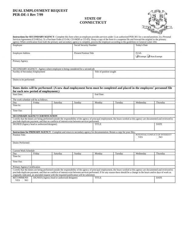 FREE 6+ Dual Employment Request Forms in PDF | MS Word | Excel