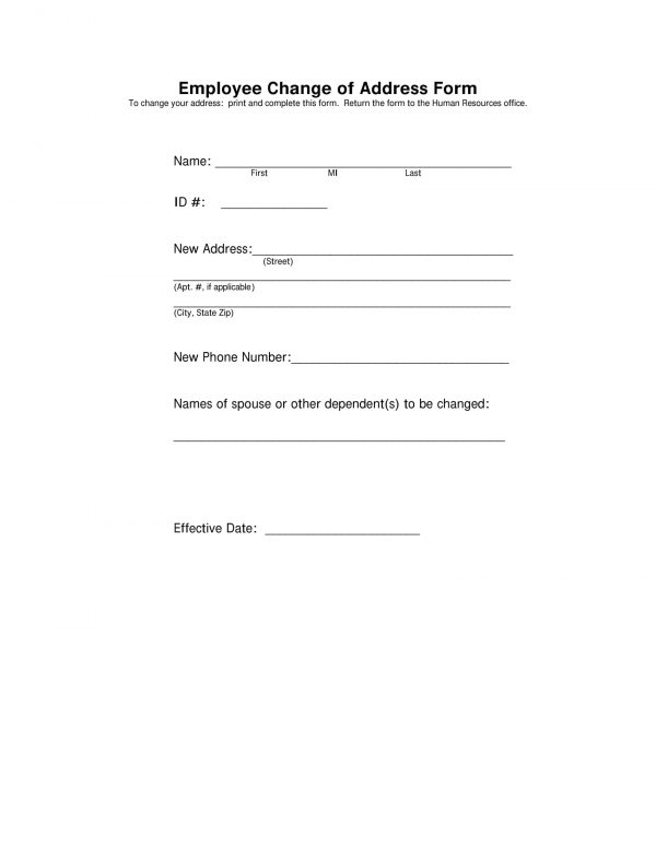 FREE 11+ Change of Address Forms in PDF | MS Word | Excel