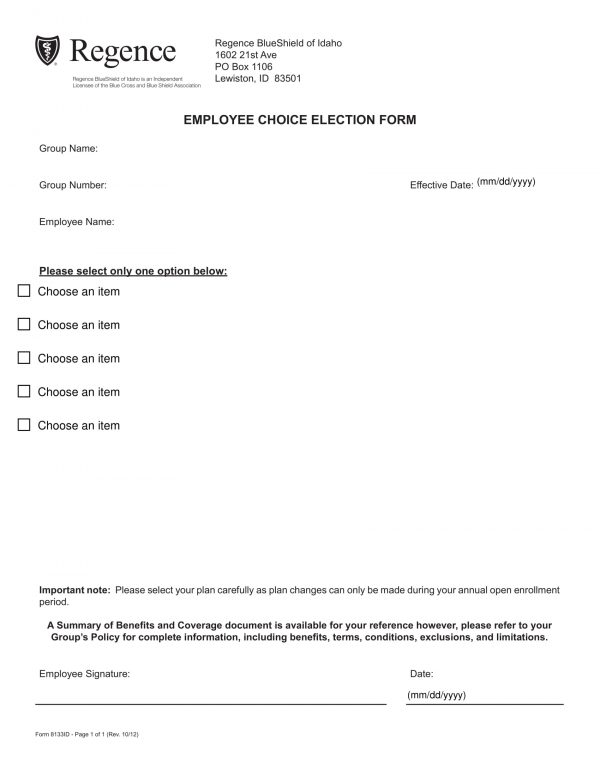 FREE 11+ Employee Election Forms in PDF | MS Word