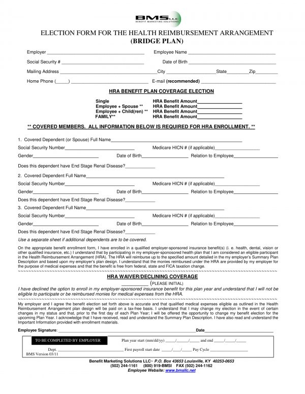 FREE 11+ Employee Election Forms in PDF | MS Word