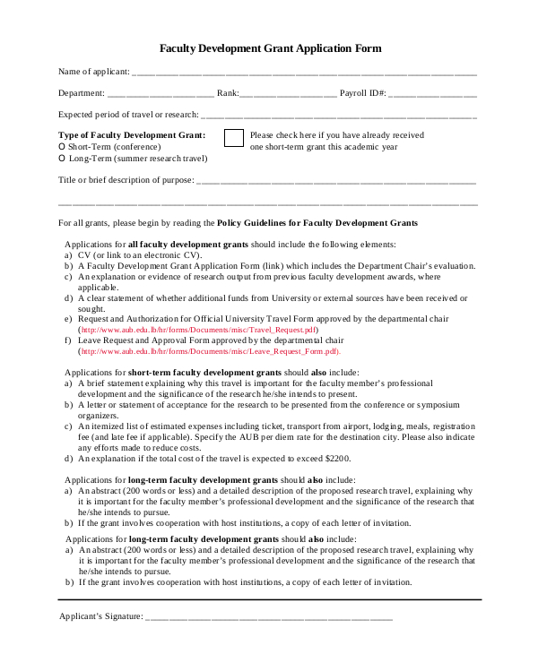 FREE 10+ Faculty Application Forms in PDF | MS Word