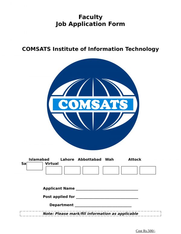 FREE 10+ Faculty Application Forms in PDF | MS Word