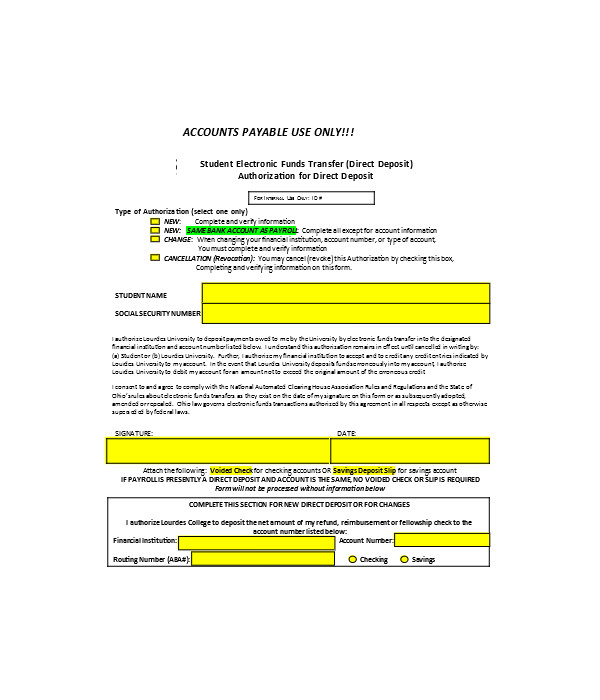 FREE 9+ Direct Deposit Revocation Forms in PDF | MS Word