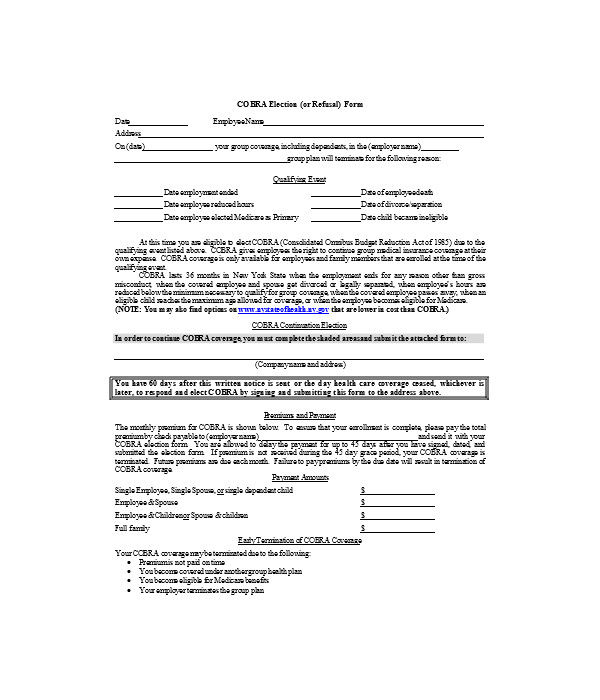 FREE 11+ Employee Election Forms in PDF | MS Word