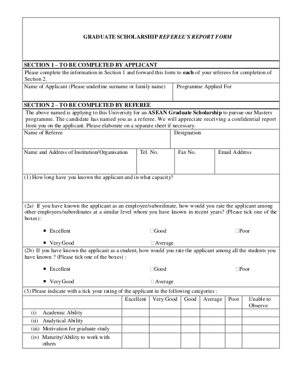 FREE 10+ Graduate Scholarship Forms in PDF
