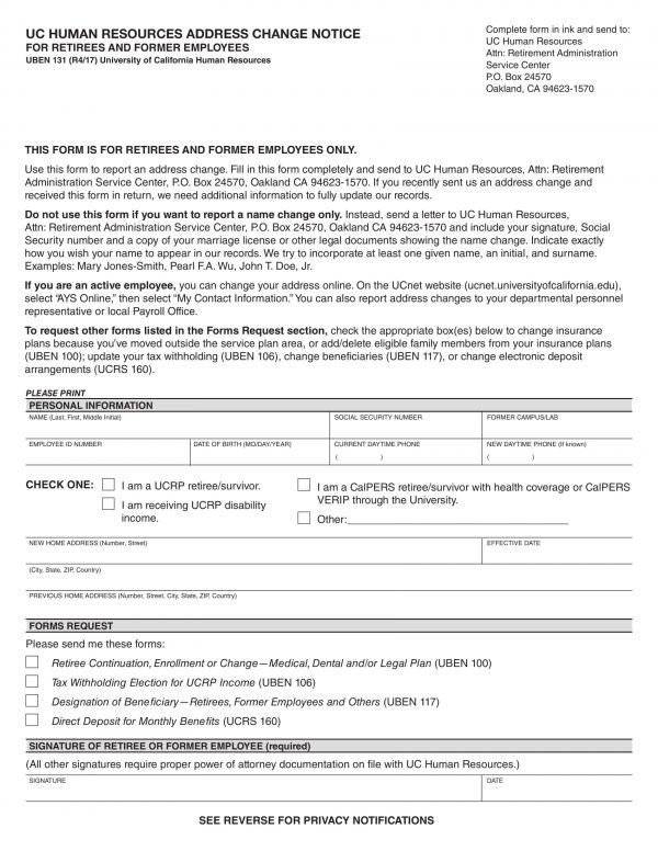 FREE 11+ Change of Address Forms in PDF | MS Word | Excel