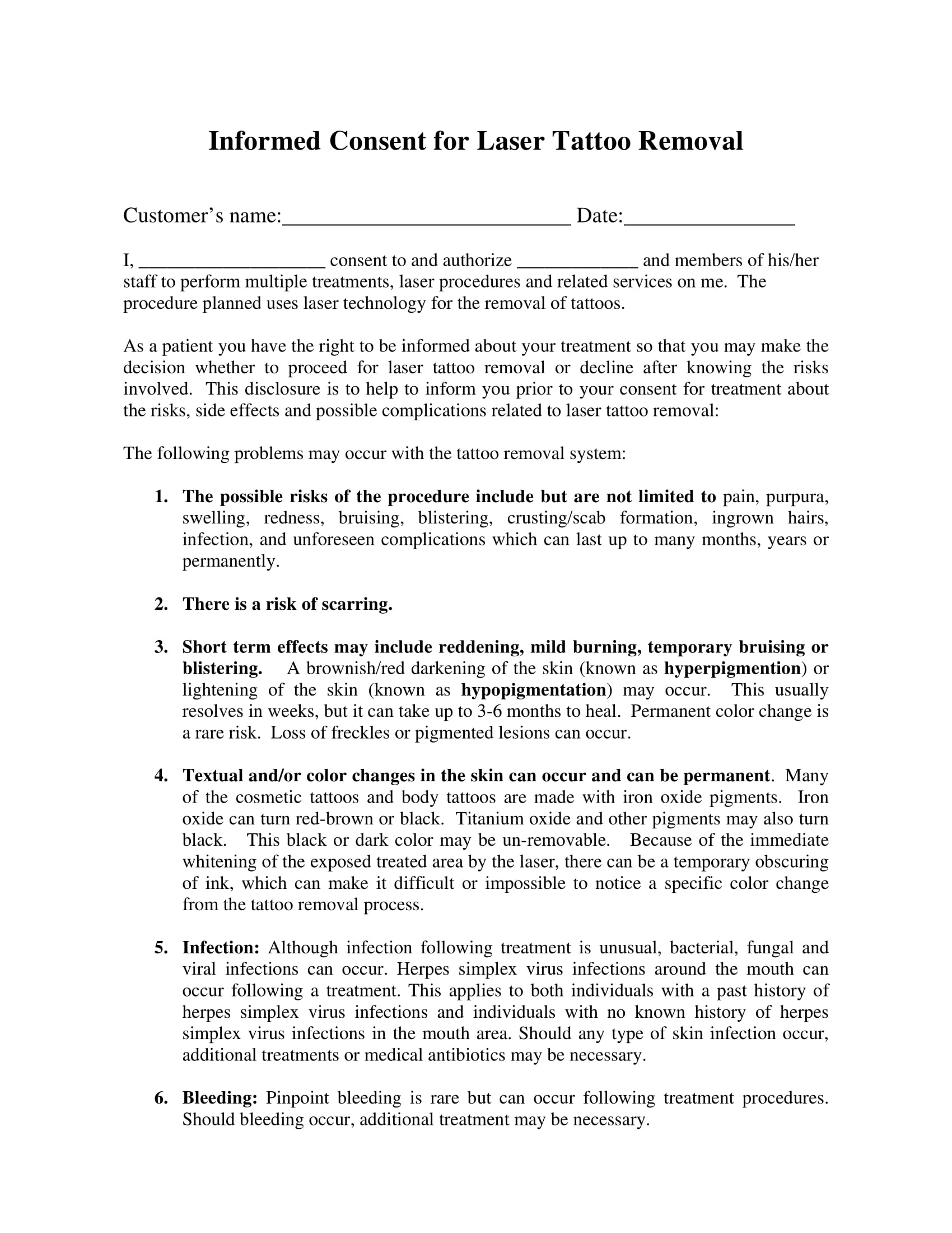 FREE 10+ Tattoo Consent Form Samples, PDF, MS Word, Google Docs