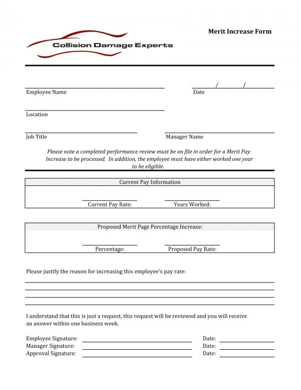 FREE 4+ Merit Increase Recommendation Forms in PDF | MS Word