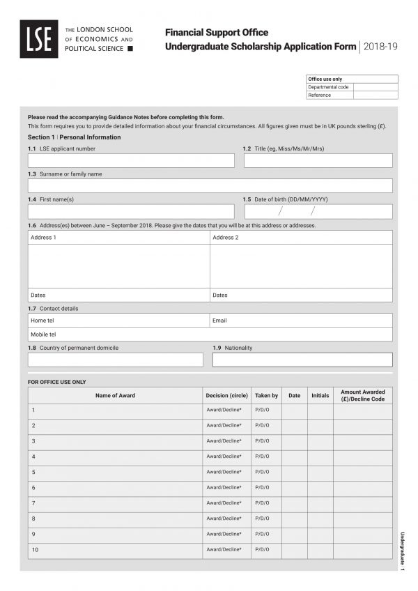 FREE 10+ Undergraduate Application Forms in PDF | MS Word