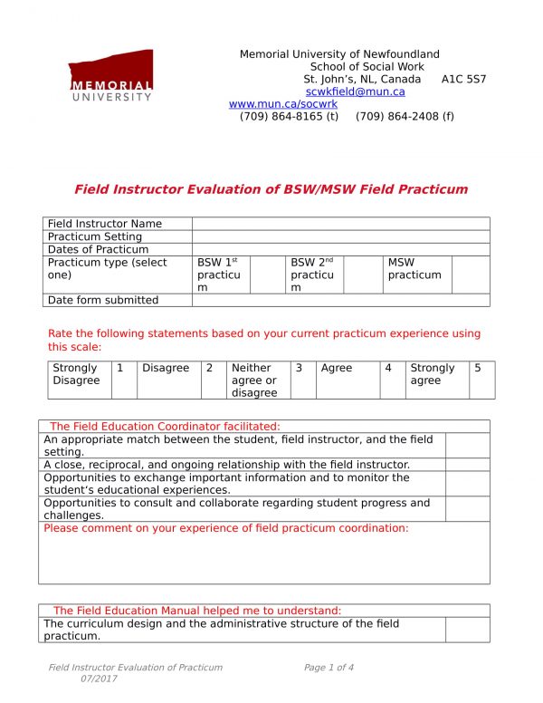 FREE 11+ Field Education Forms in PDF | MS Word