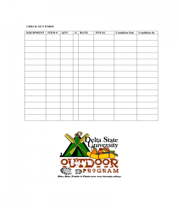 FREE 13+ Equipment Checkout Form Samples, PDF, MS Word, Google Docs, Excel
