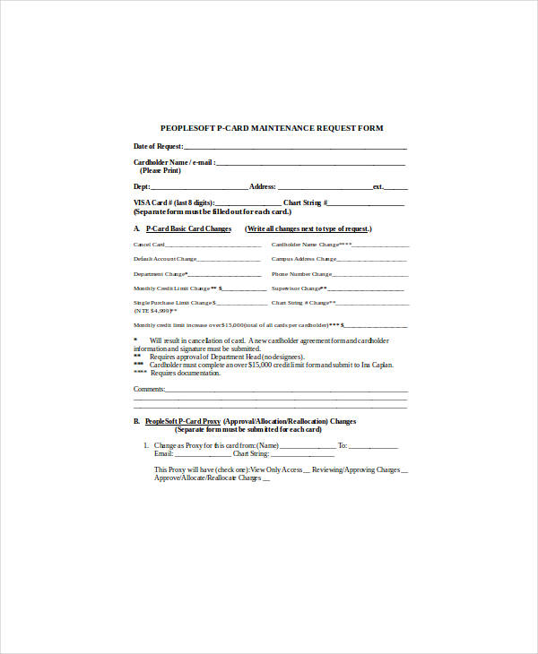 FREE 11+ Procurement Card Forms in PDF | MS Word | Excel