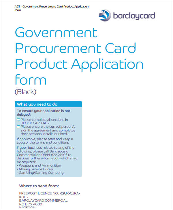 FREE 11+ Procurement Card Forms in PDF | MS Word | Excel
