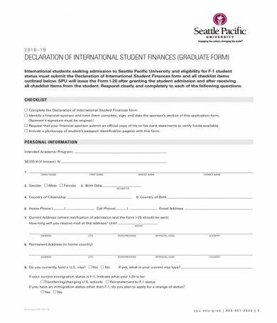 FREE 12+ Student Finance Forms in PDF| MS Word