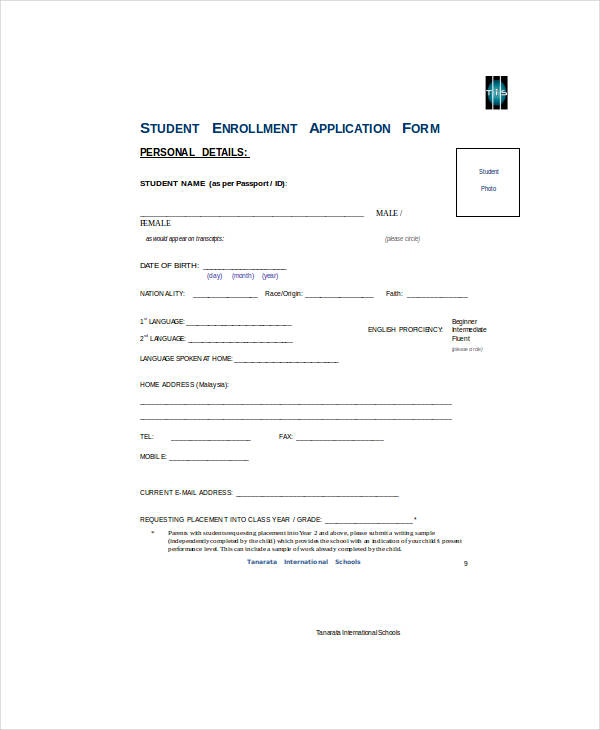 FREE 10+ Reduced Fee Enrollment Application Forms in PDF | MS Word
