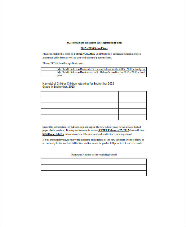 FREE 10+ Reduced Fee Enrollment Application Forms in PDF | MS Word
