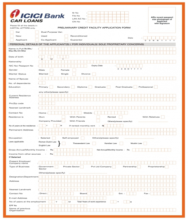 FREE 8+ Car Loan Application Form Samples, PDF, MS Word, Google Docs