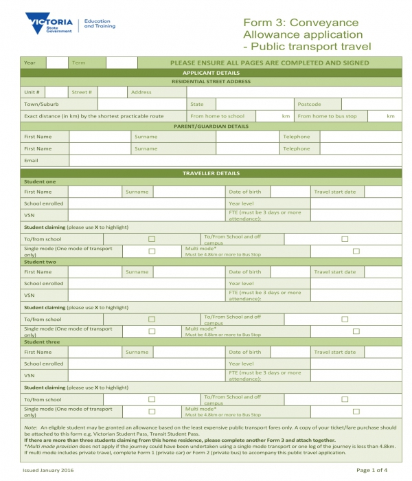FREE 32 Allowance Forms In PDF MS Word Excel