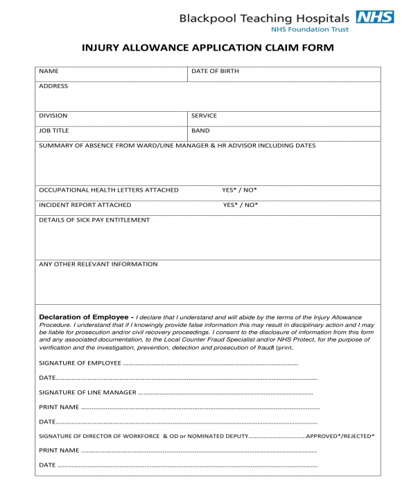 FREE 36+ Allowance Form Samples, PDF, MS Word, Google Docs, Excel