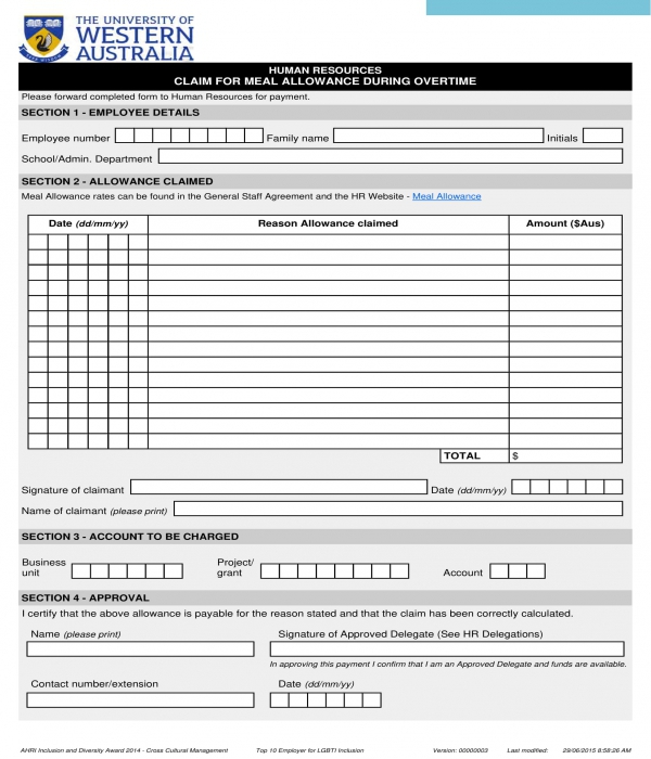 FREE 36+ Allowance Form Samples, PDF, MS Word, Google Docs, Excel