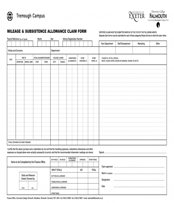 FREE 36+ Allowance Form Samples, PDF, MS Word, Google Docs, Excel