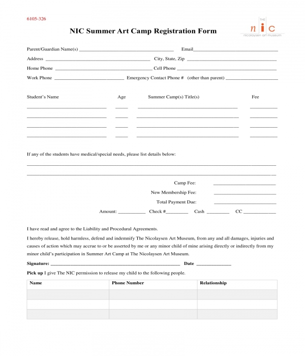 15+ Summer Camp Registration Form Samples, PDF, MS Word, Google Docs