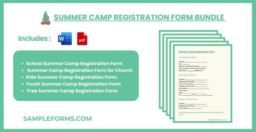 15+ Summer Camp Registration Form Samples, PDF, MS Word, Google Docs