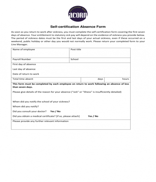 FREE 11 Self Certification Forms In PDF MS Word