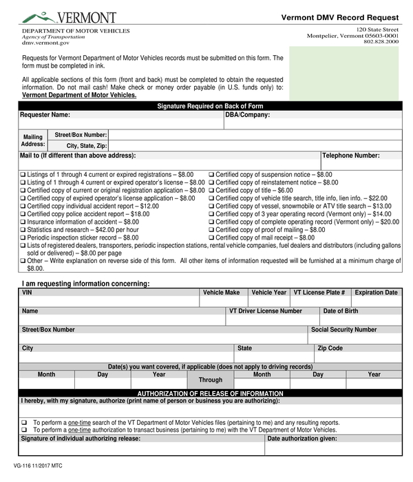 FREE 5+ Driver Record Request Forms in PDF