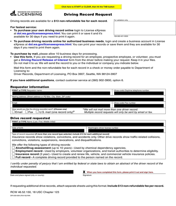 FREE 5+ Driver Record Request Forms in PDF
