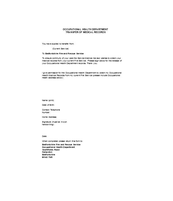 FREE 11+ Medical Records Transfer Forms in PDF | MS Word