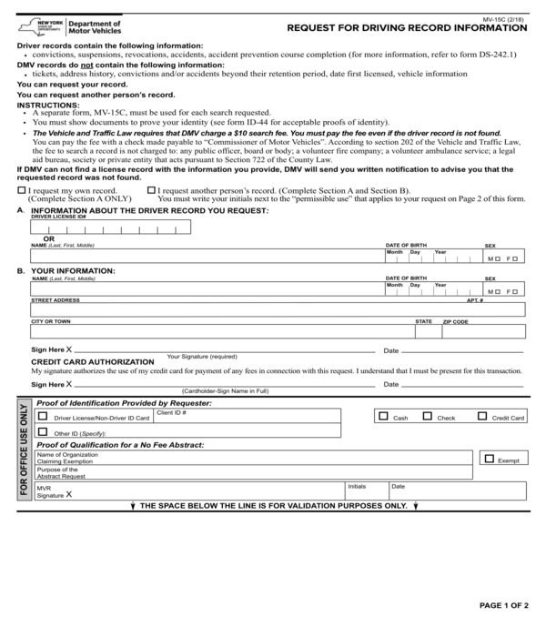 FREE 5+ Driver Record Request Forms in PDF