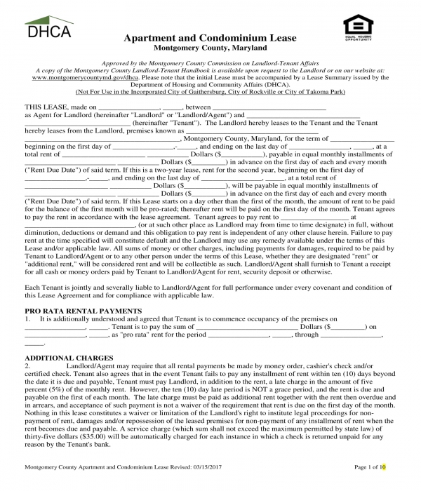 FREE 6+ Condominium Rental Agreement Forms in PDF