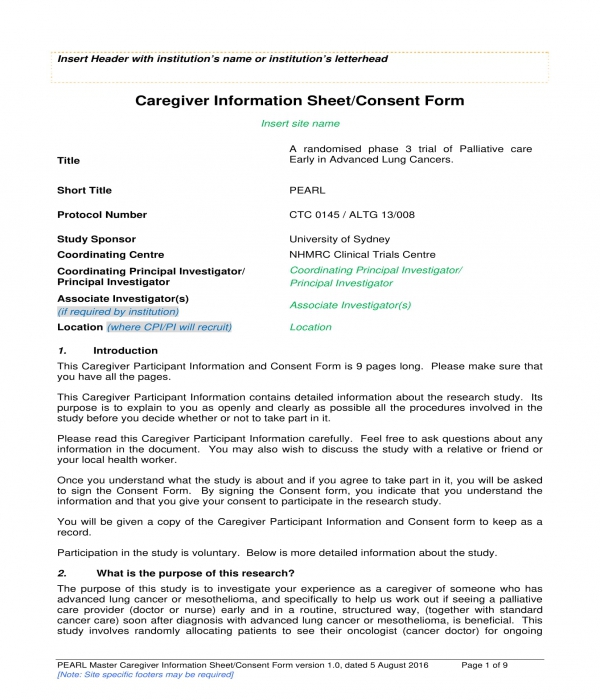 FREE 6+ Caregiver Consent Forms in PDF | MS Word