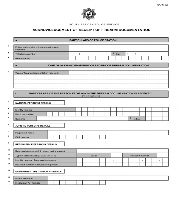 FREE 8+ Acknowledgment of Receipt Forms in PDF | MS Word