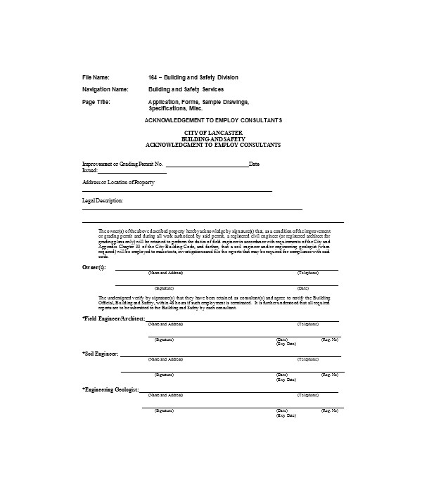 FREE 6+ Safety Acknowledgment Forms in PDF MS Word