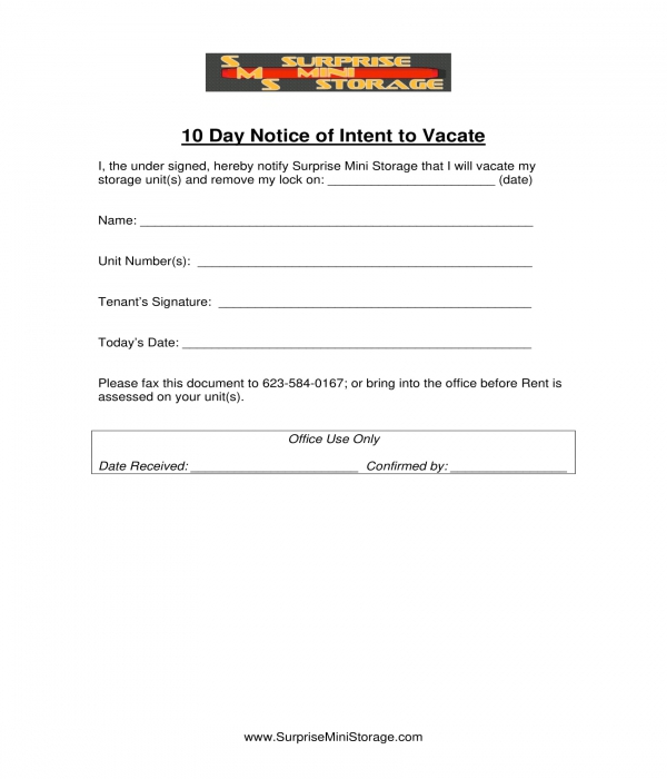 FREE 7+ 10-Day Notice Forms in PDF | MS Word