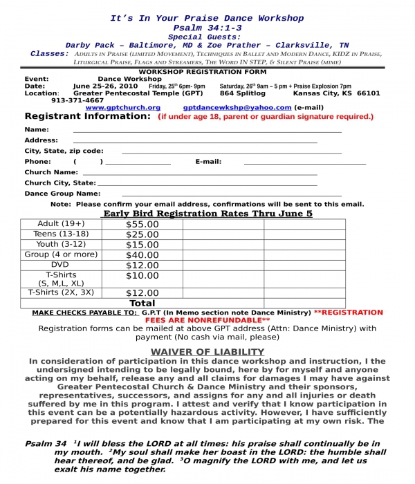 FREE 15+ Church Registration Form Samples, PDF, MS Word, Google Docs