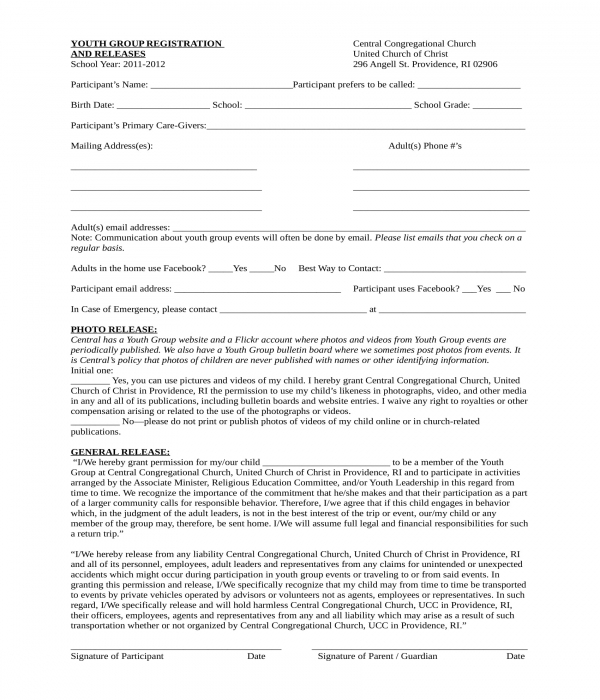 FREE 15+ Church Registration Form Samples, PDF, MS Word, Google Docs