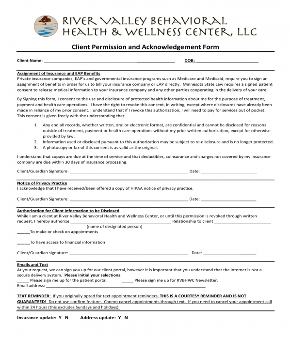 FREE 6+ Client Acknowledgment Forms in PDF | MS Word