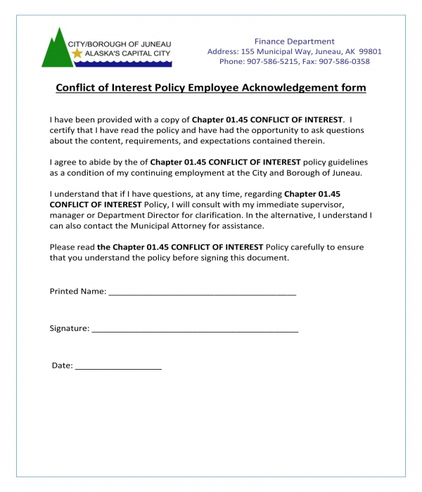 FREE 29+ Policy Acknowledgment Form Samples, PDF, MS Word, Google Docs