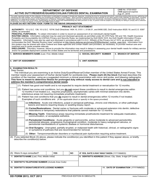 FREE 10+ Dental Examination Form Samples, PDF, MS Word, Google Docs