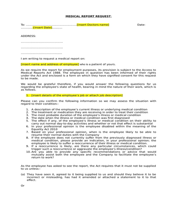 FREE 11+ Medical Report Form Samples, PDF, MS Word, Google Docs